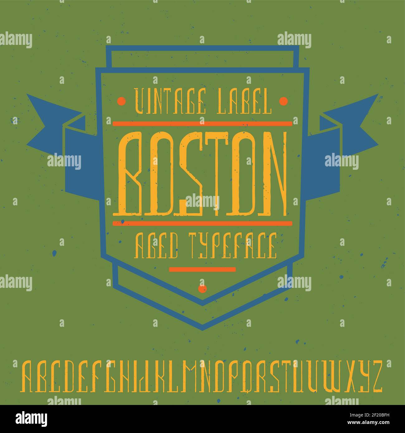 Vintage label font named Boston. Good to use in any creative labels ...