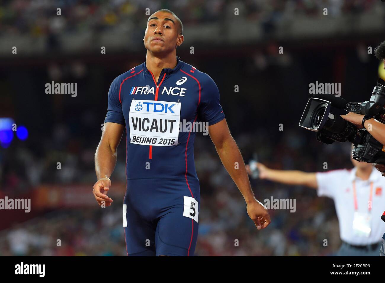 Jimmy Vicaut (FRA) competes in 100 Metres Men during the IAAF World ...