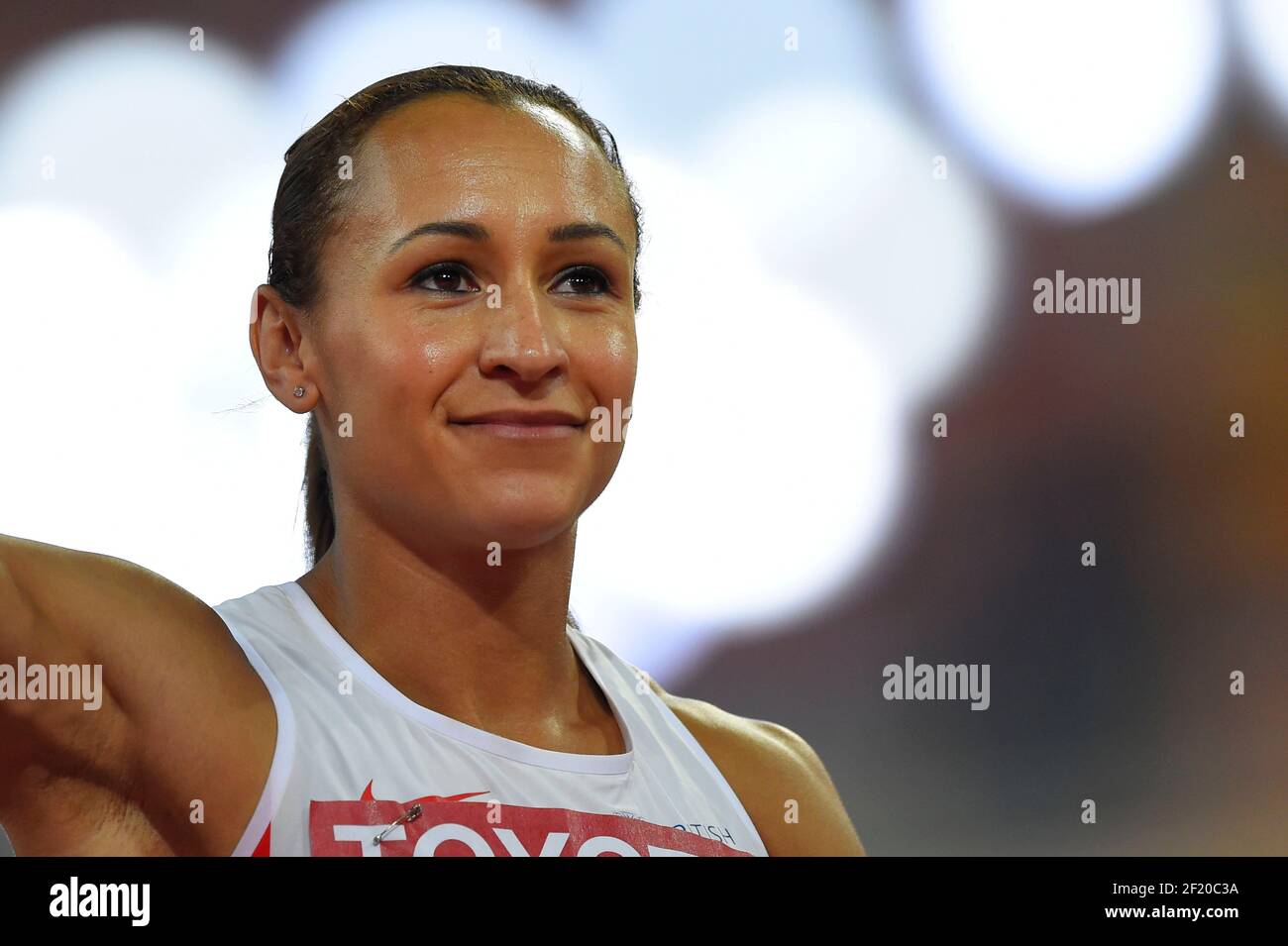 Jessica Ennis-Hill (GBR) competes in Heptathlon during the IAAF World ...