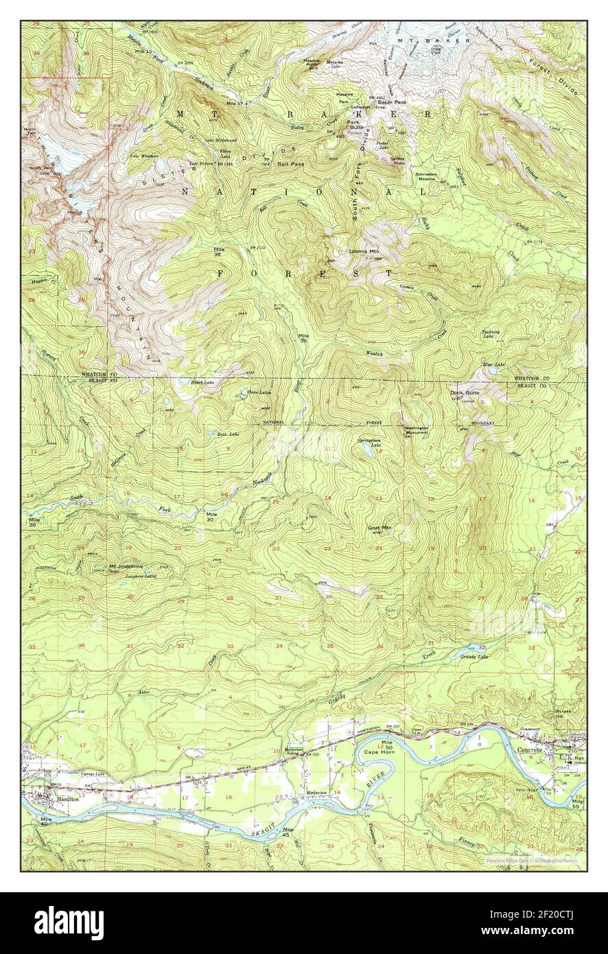 Hamilton, Washington, map 1973, 1:62500, United States of America by ...