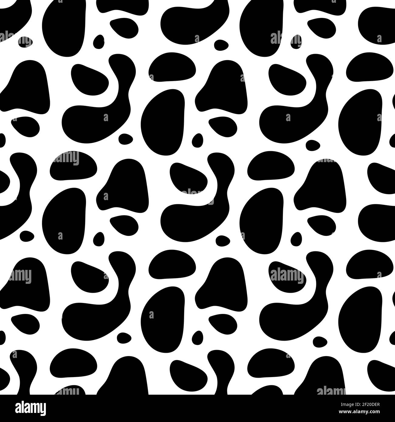 Irregular Blob Seamless Pattern Of Abstract Organic Shapes Abstract Irregular Random Blobs