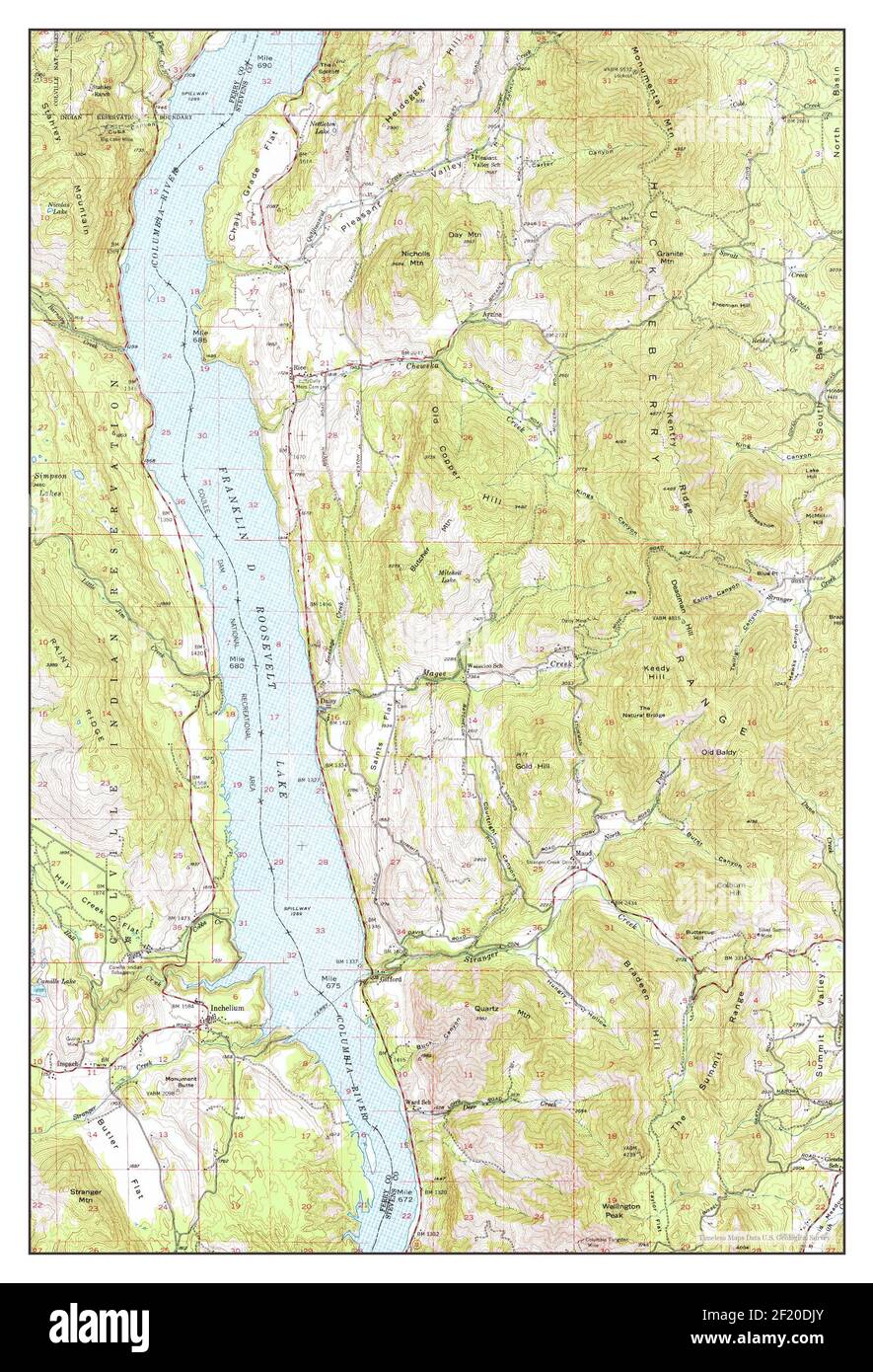 Map of inchelium hi-res stock photography and images - Alamy