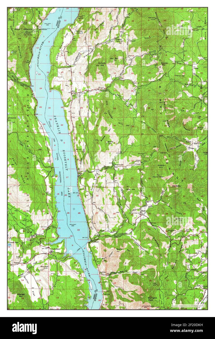 Map of inchelium hi-res stock photography and images - Alamy