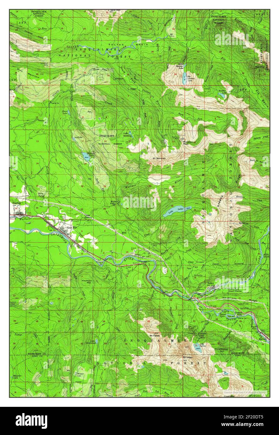 Index, Washington, map 1957, 1:62500, United States of America by ...