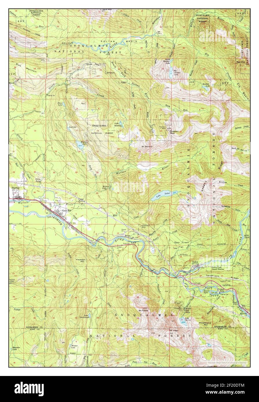 Index, Washington, map 1957, 1:62500, United States of America by ...