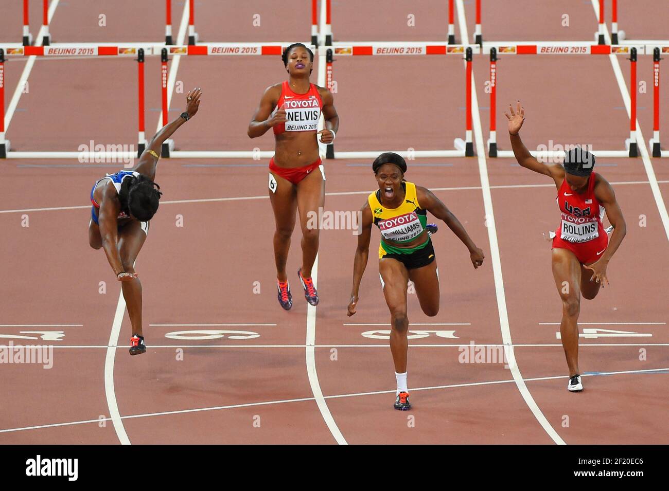 Danielle Williams (JAM) wins the Gold Medal in 100 Metres Hurdles Women ...
