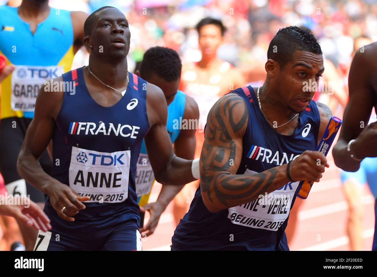 Teddy Atine-Venel (FRA) and Mame-Ibra Anne (FRA) in 4 X 400 Metres ...