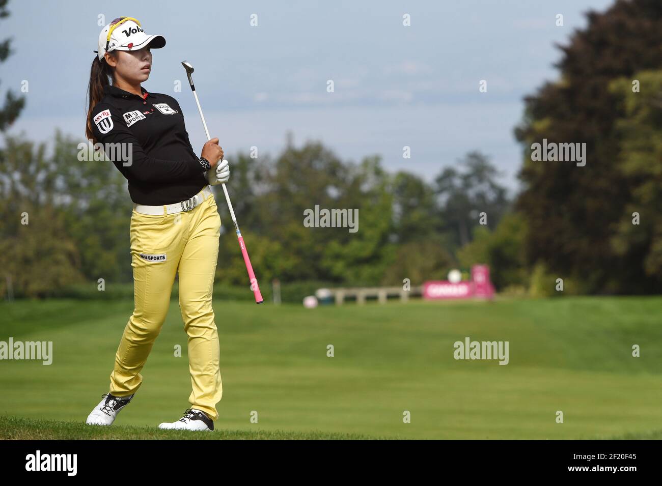 Mi Hyang Lee of Korea competes during the second round of LPGA Evian ...