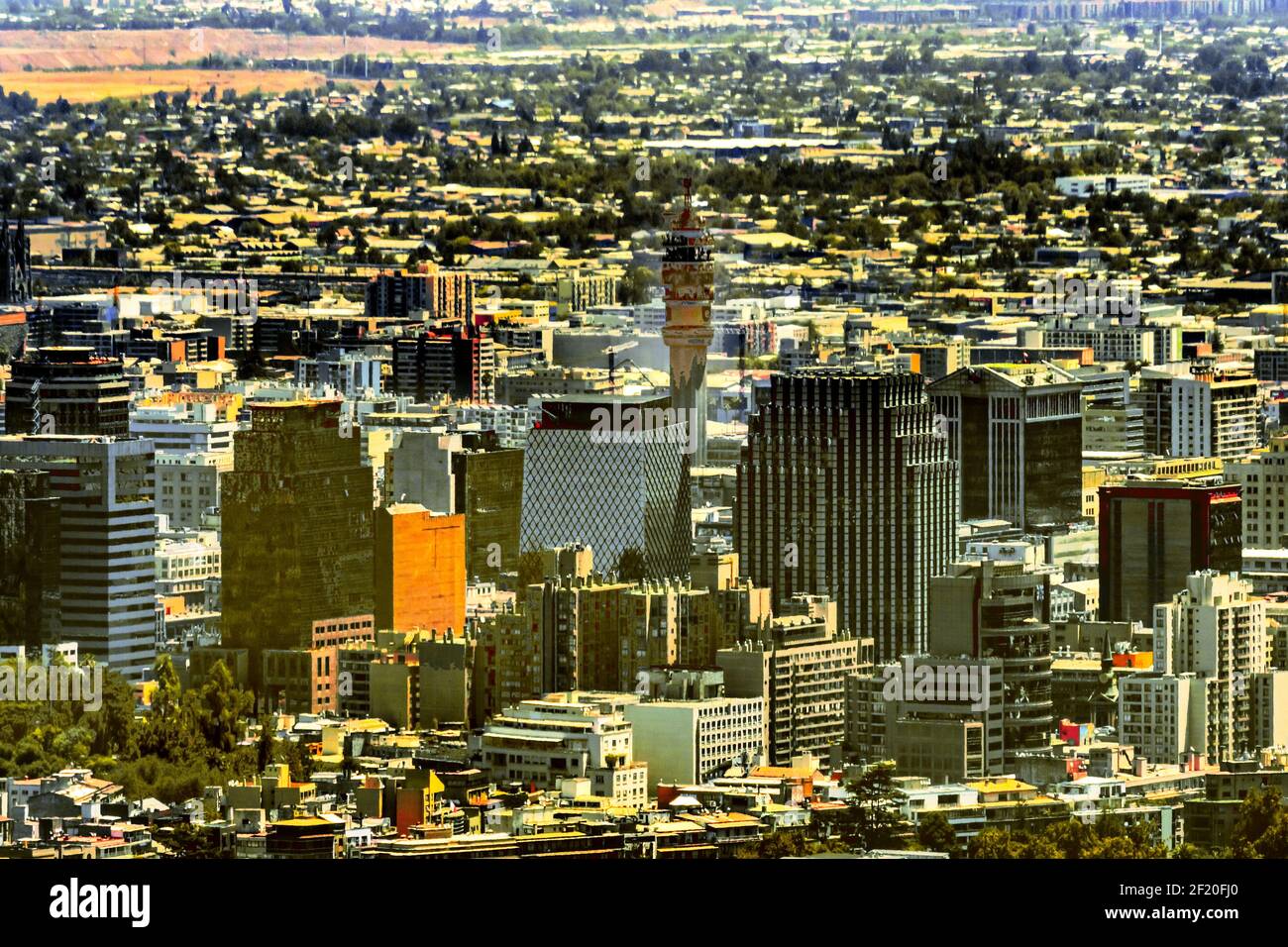 Modern Buildings Overview Downtown Santiago Chile Stock Photo - Alamy