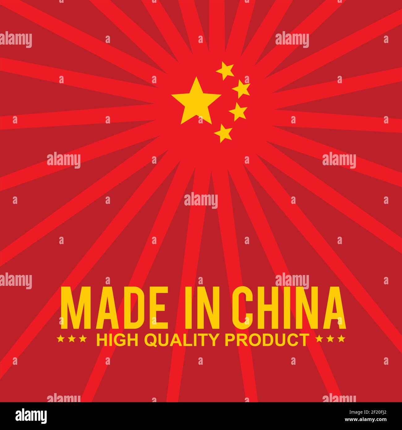 label of Made in China product logo design template Stock Vector Image ...