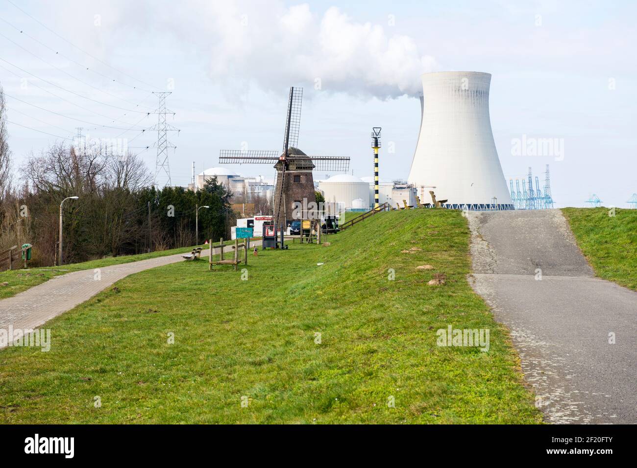 Doel, Belgium. Nuclear Power Plant near the nearly abandoned ghost town ...