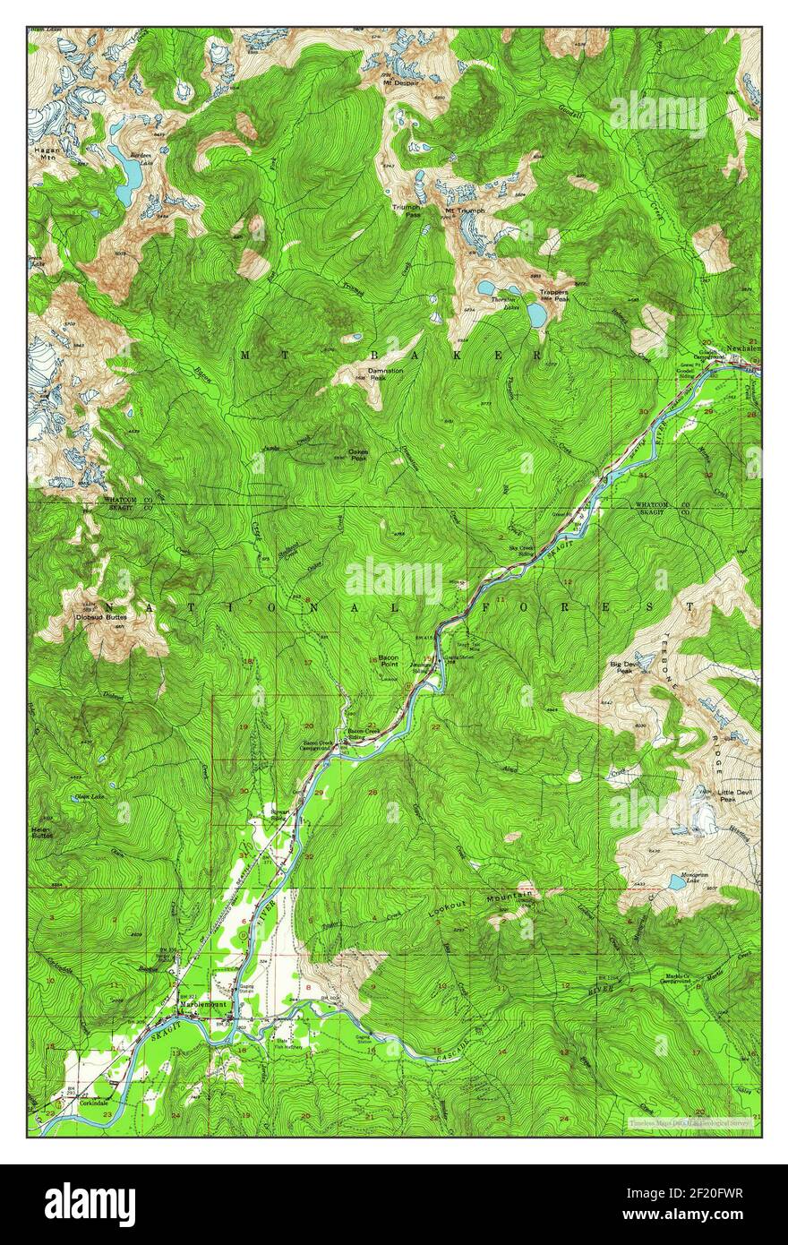 Marblemount, Washington, map 1953, 1:62500, United States of America by ...