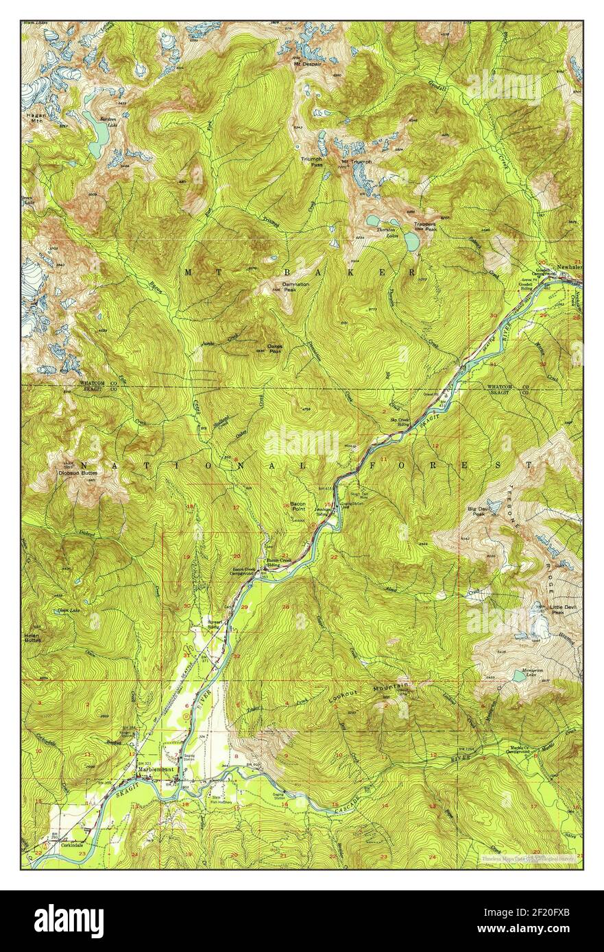 Marblemount, Washington, map 1953, 1:62500, United States of America by ...