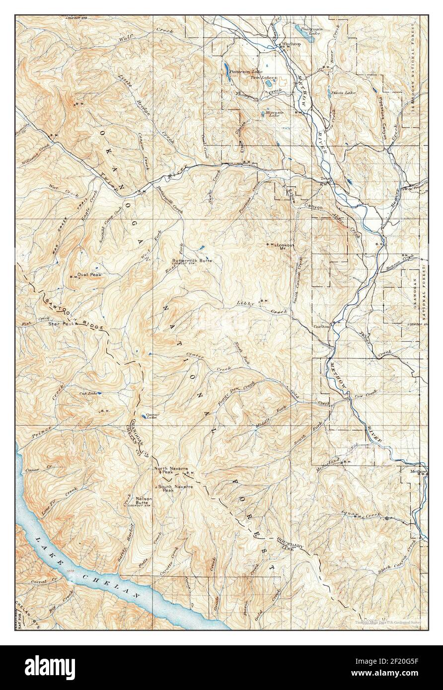 Methow, Washington, map 1899, 1:125000, United States of America by ...