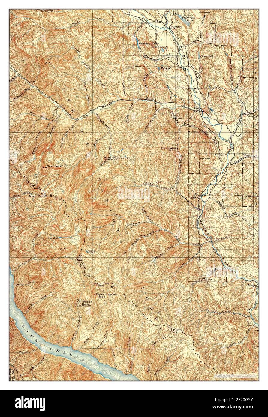 Methow, Washington, map 1901, 1:125000, United States of America by ...