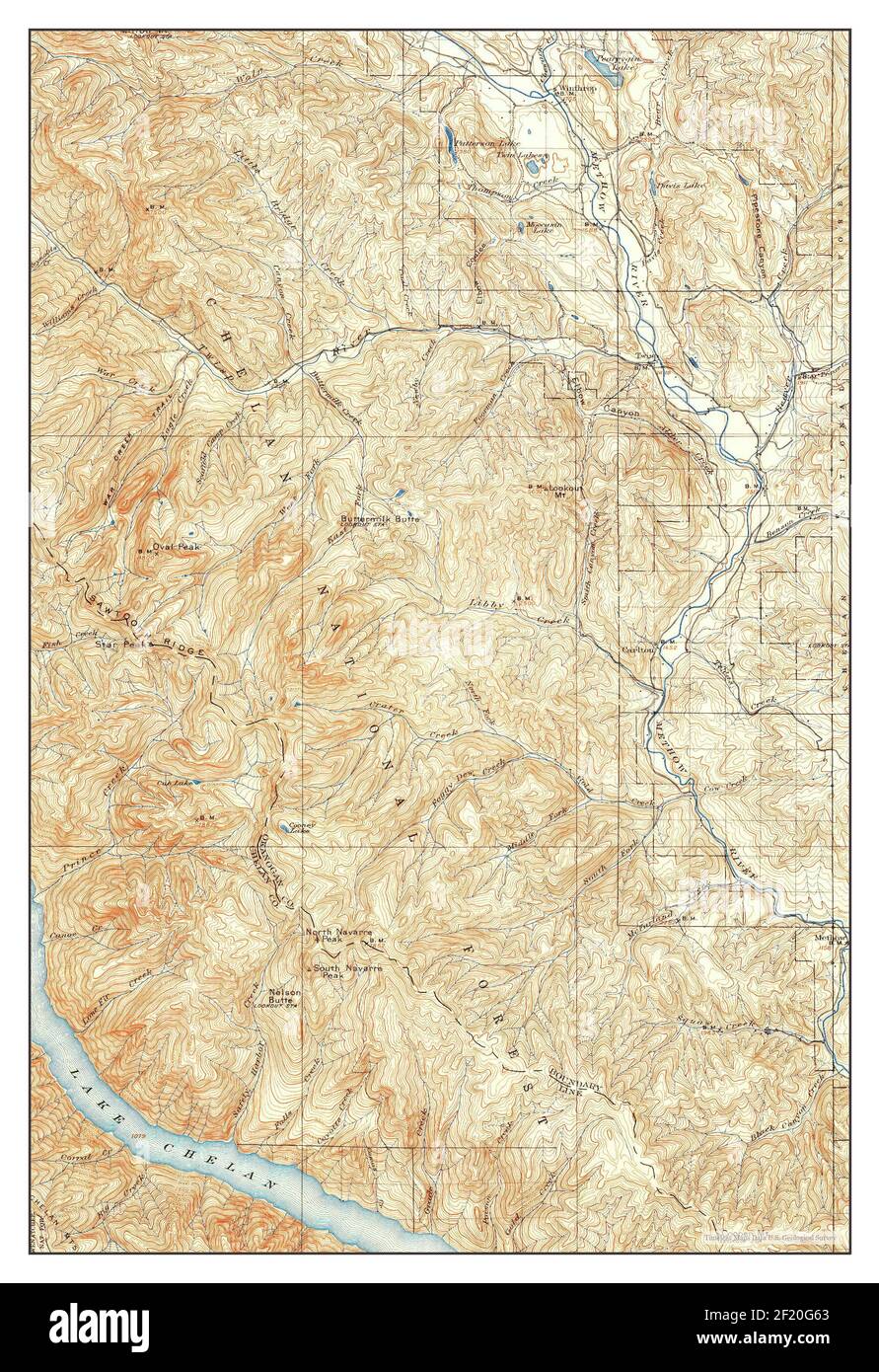 Methow, Washington, map 1901, 1:125000, United States of America by ...