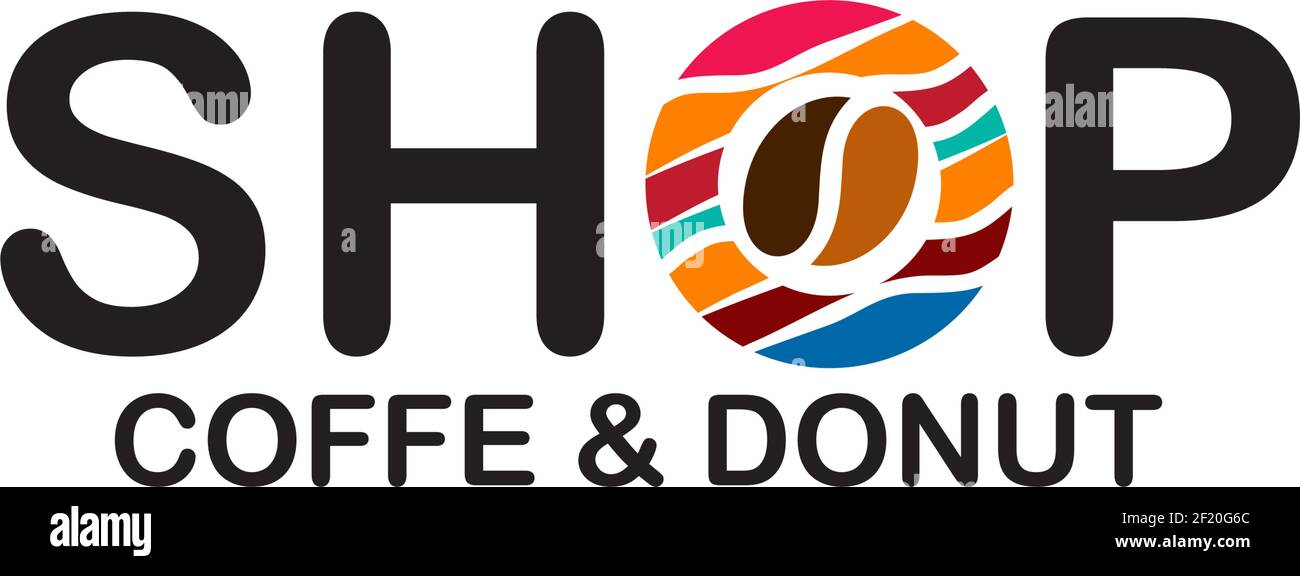 Donut cup shop Stock Vector Images - Alamy