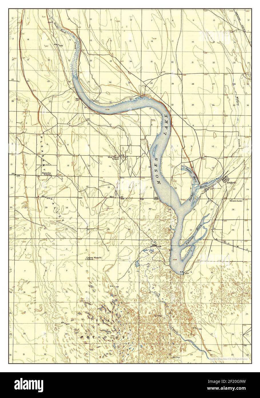 Map of moses lake hi-res stock photography and images - Alamy