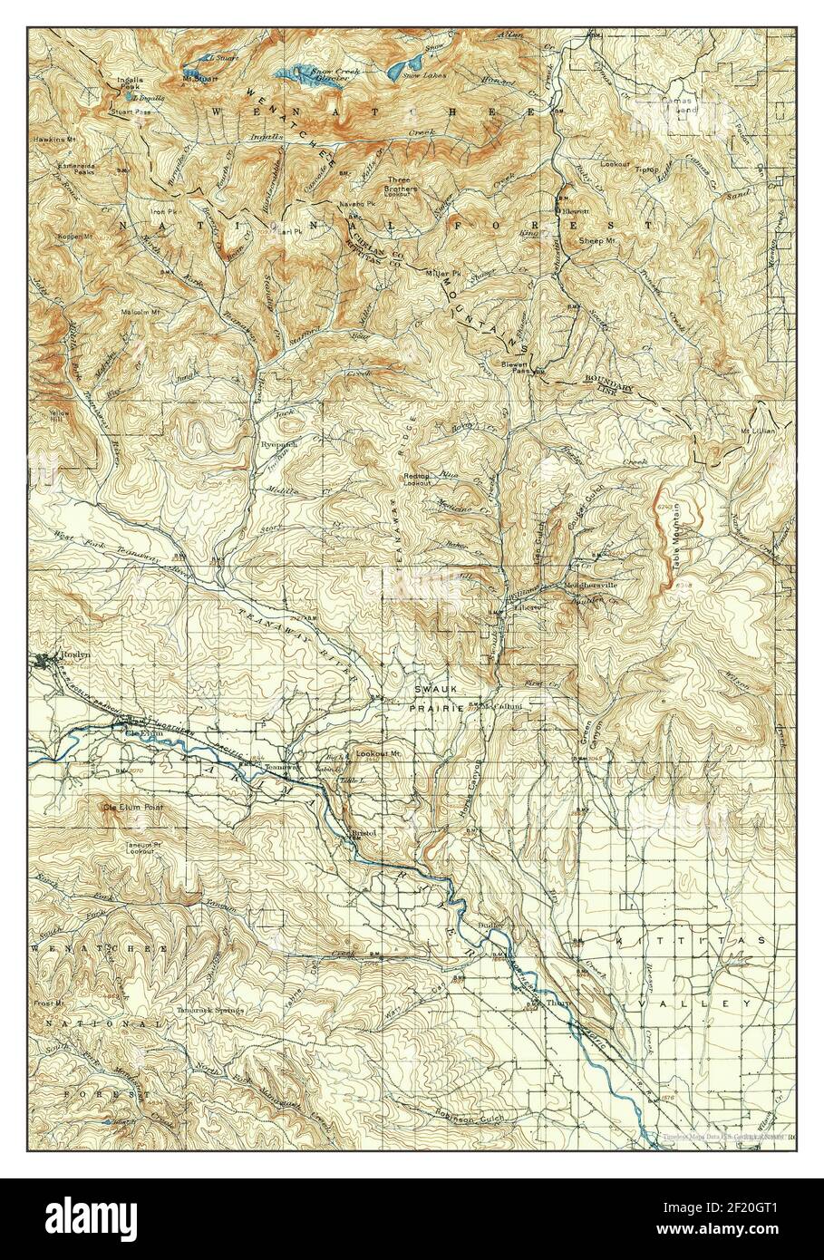 Mount Stuart, Washington, map 1897, 1:125000, United States of America ...