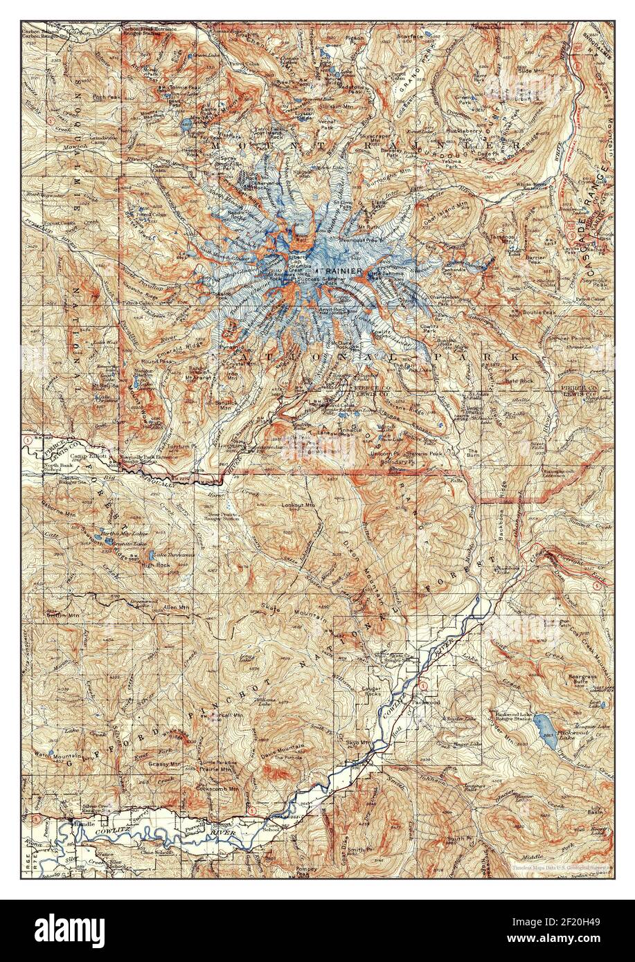 Map of rainier hi-res stock photography and images - Alamy