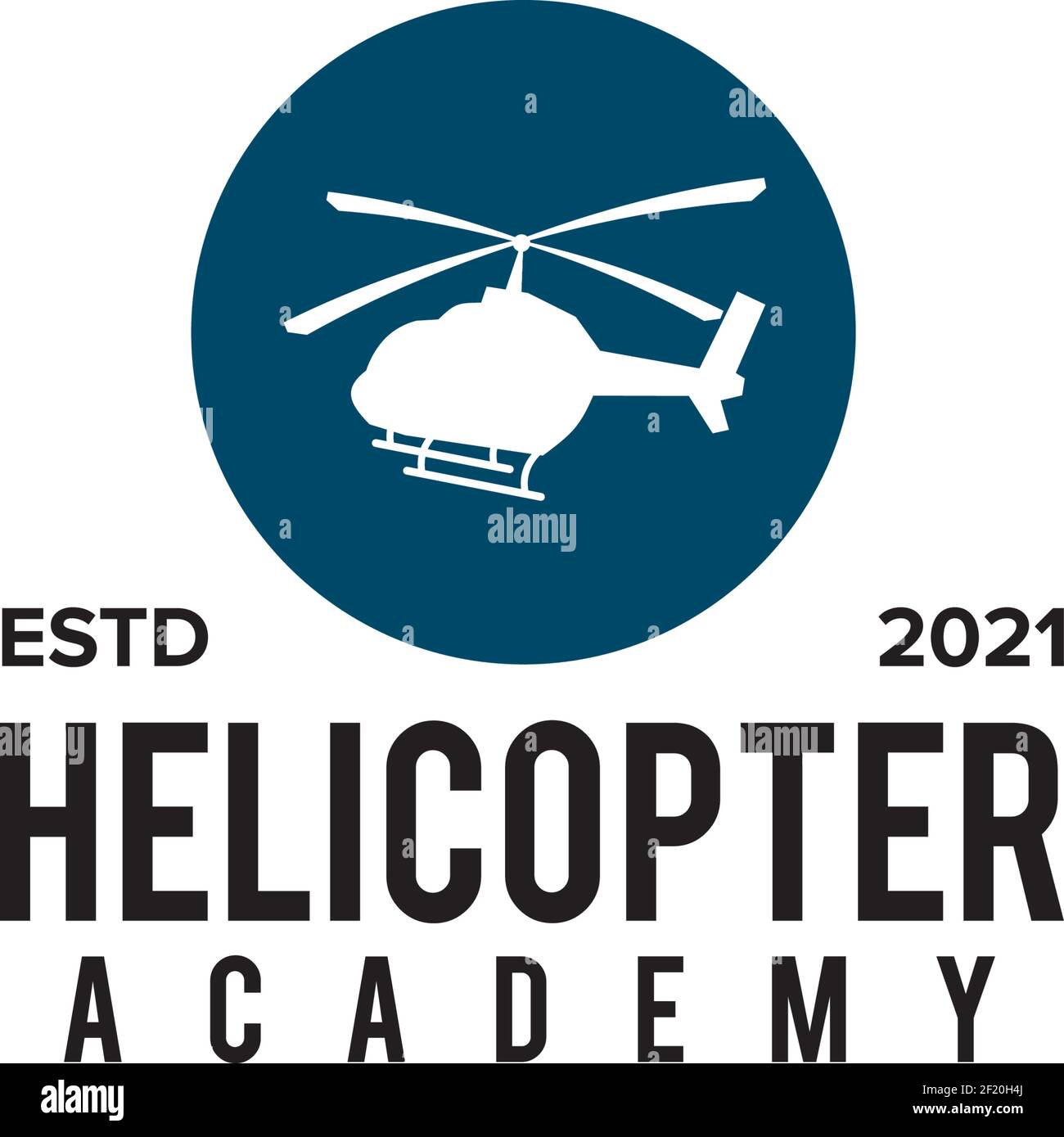 Helicopter training academy logo design template Stock Vector Image ...