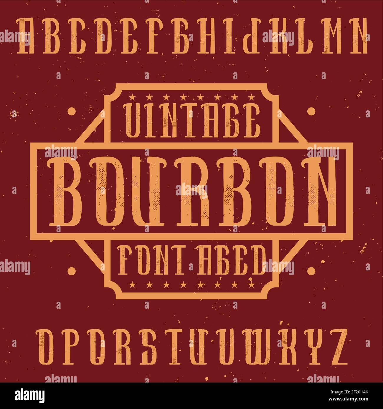 Vintage label typeface named Bourbon. Good font to use in any vintage ...