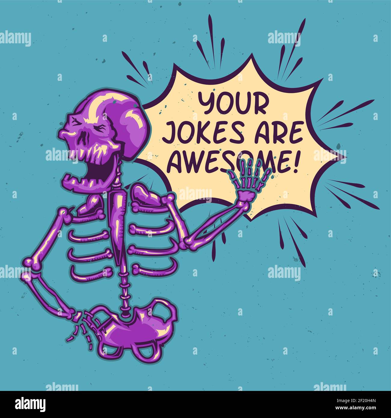 Laughing skeleton head Stock Vector Images - Alamy