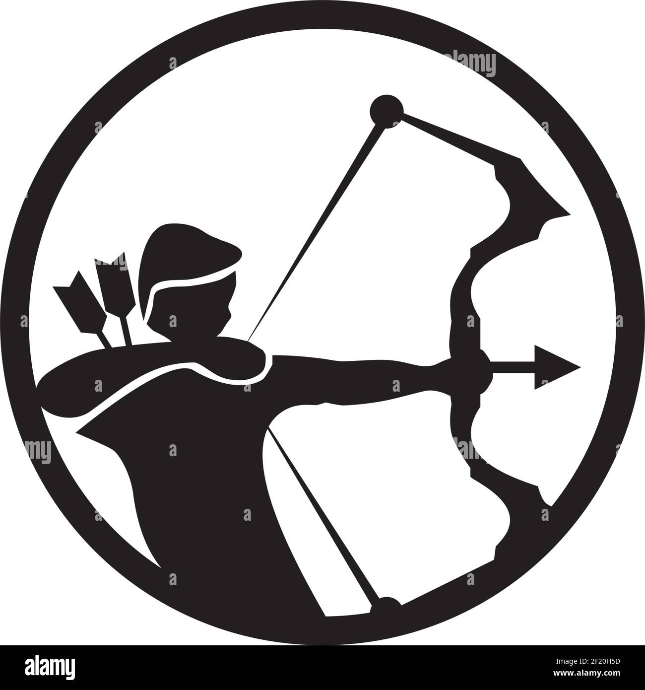 Archer man logo design vector template Stock Vector Image & Art - Alamy