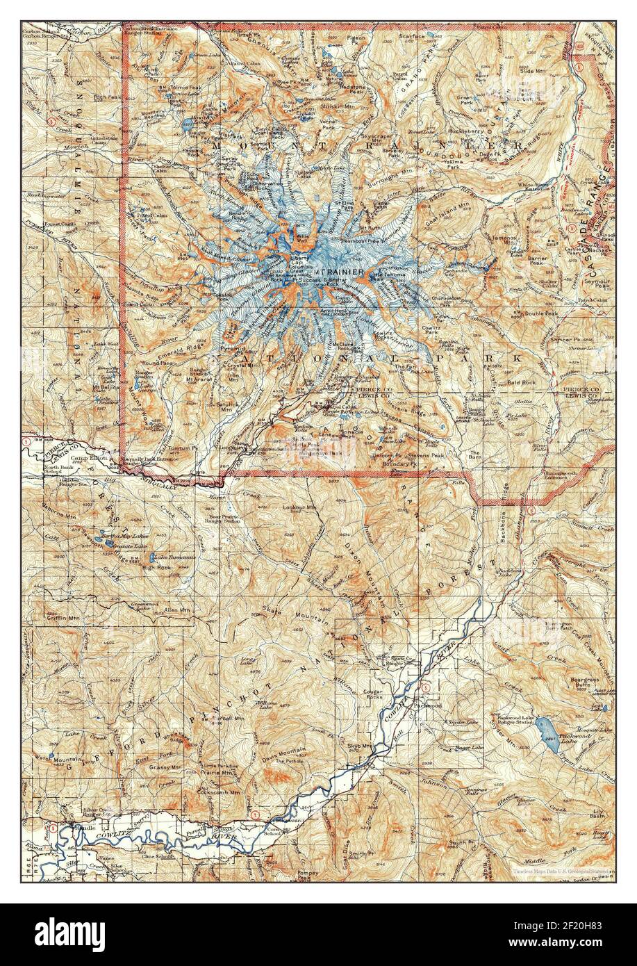 Map of rainier hi-res stock photography and images - Alamy
