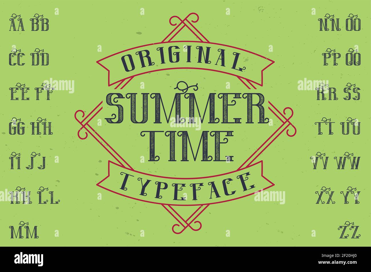 Original label typeface named '"Summer Time". Good to use in any label ...