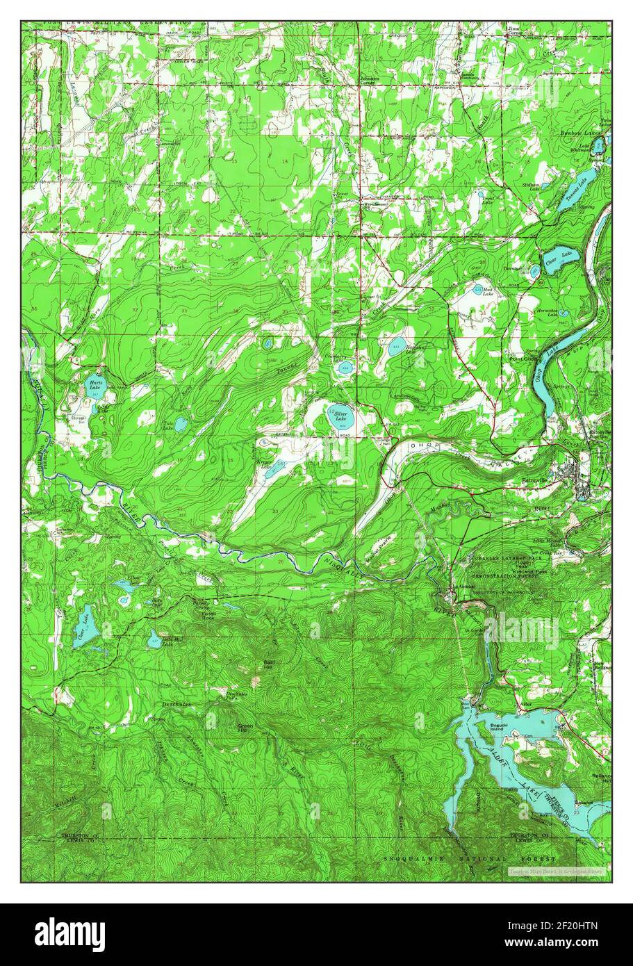 Ohop Valley, Washington, map 1959, 1:62500, United States of America by ...
