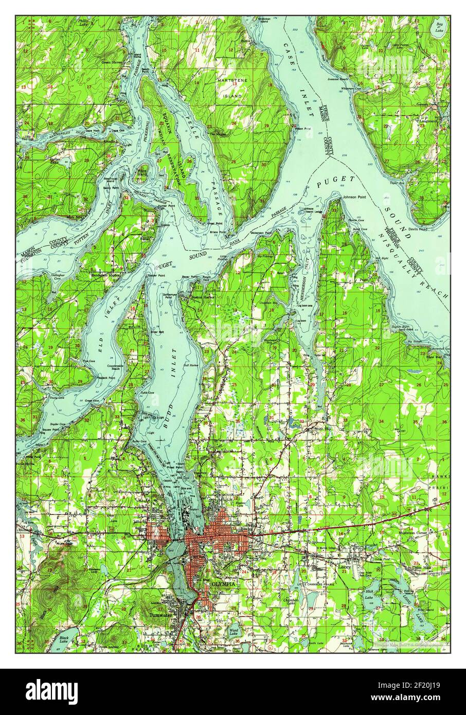 Olympia washington map hi-res stock photography and images - Alamy