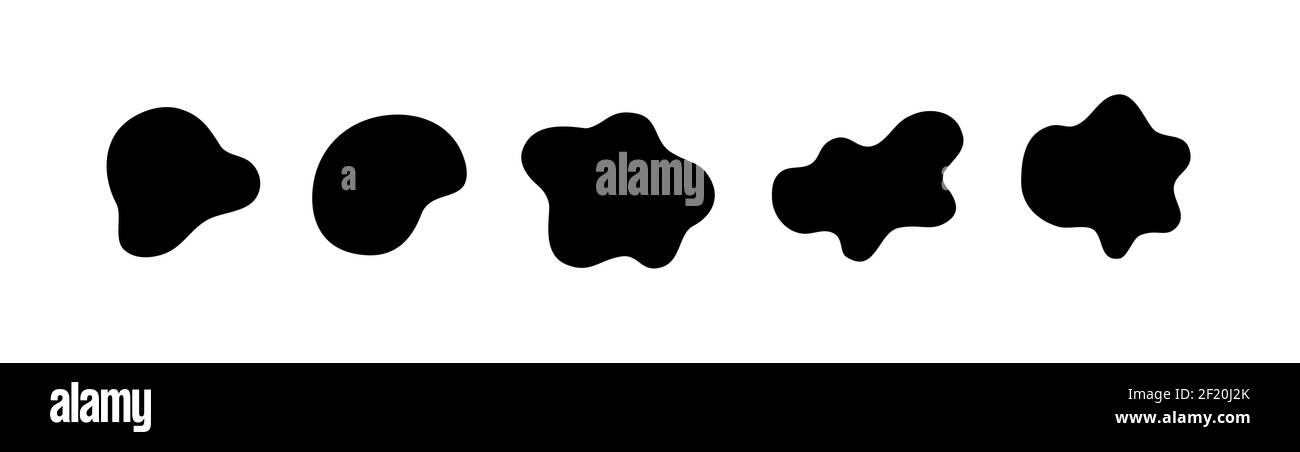 Abstract fluid shapes vector set, simple water forms Stock Vector Image ...