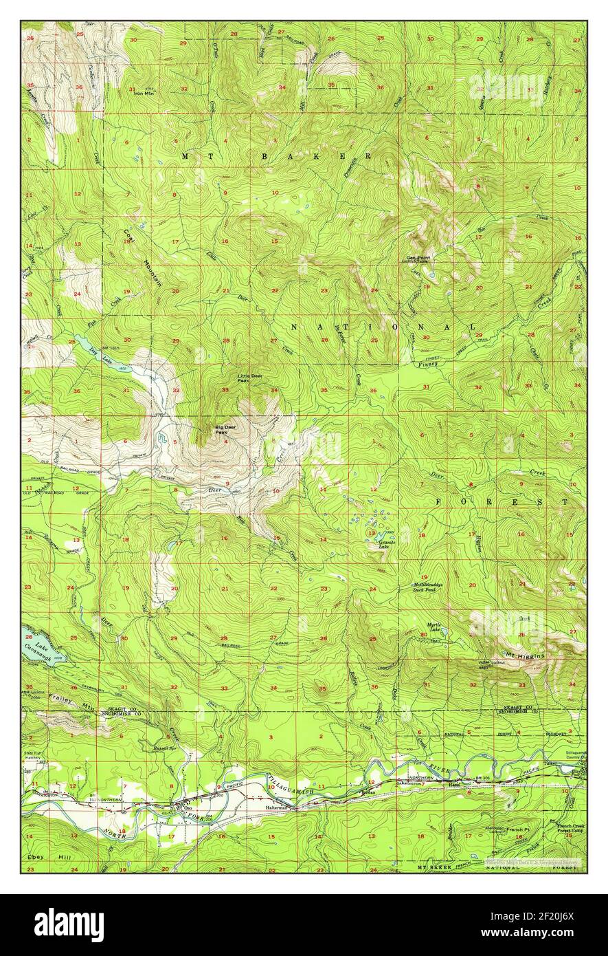 Oso, Washington, map 1956, 1:62500, United States of America by ...