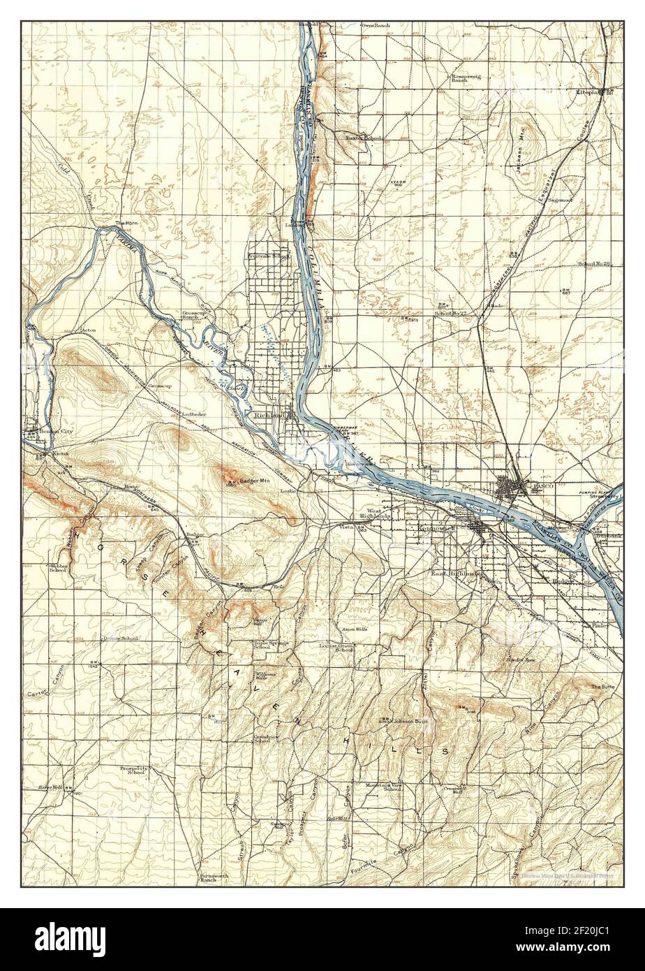 Map of pasco hi-res stock photography and images - Alamy