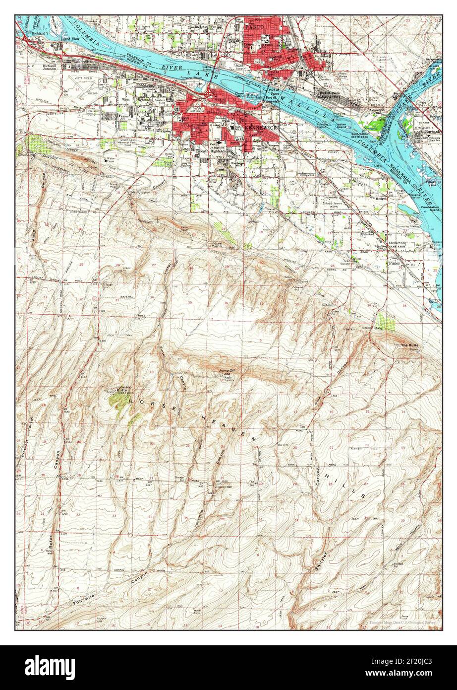 Map of pasco washington hi-res stock photography and images - Alamy