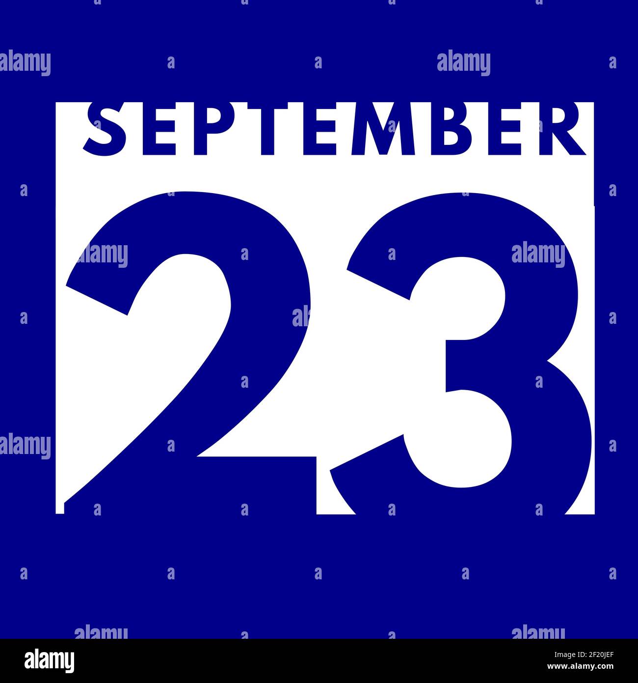 September 23 . flat modern daily calendar icon .date ,day, month ...
