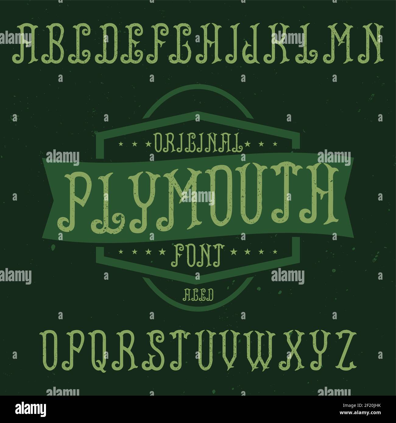 Vintage label font named Plymouth. Good to use in any creative labels ...