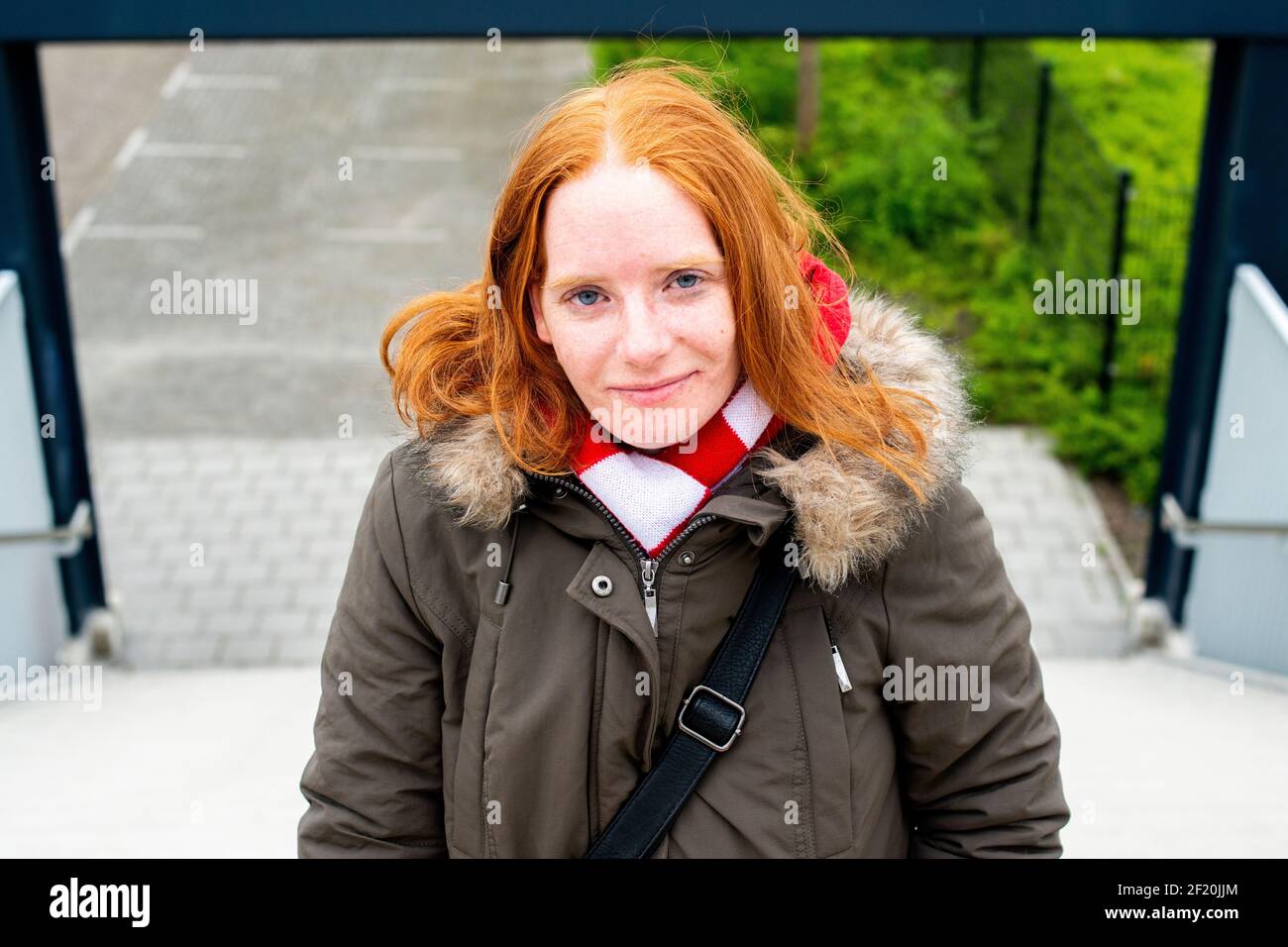 Roosendaal, Netherlands. Portrait of a young adult, readheaded woman ...
