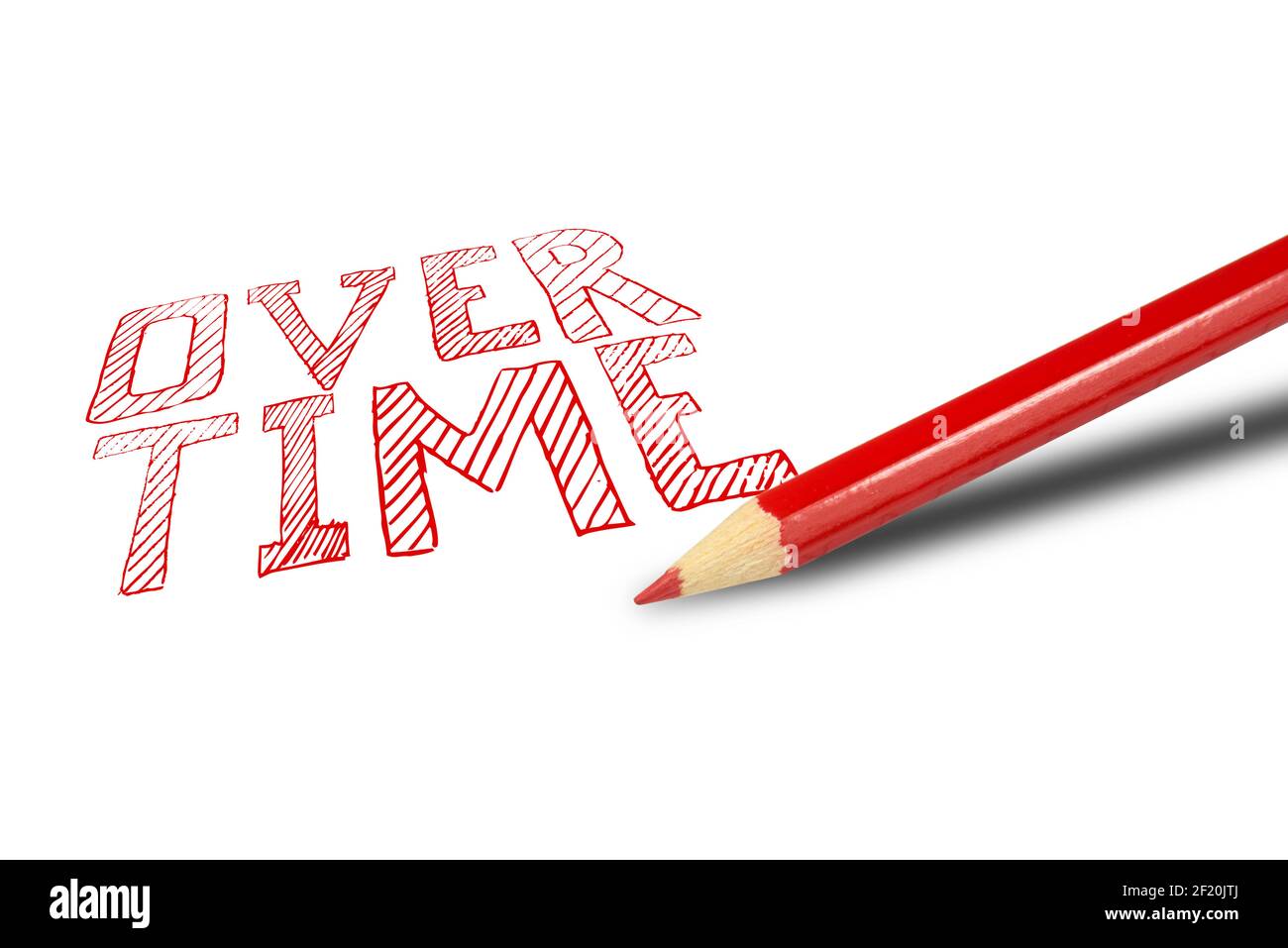 A pen and notice of overtime Stock Photo - Alamy