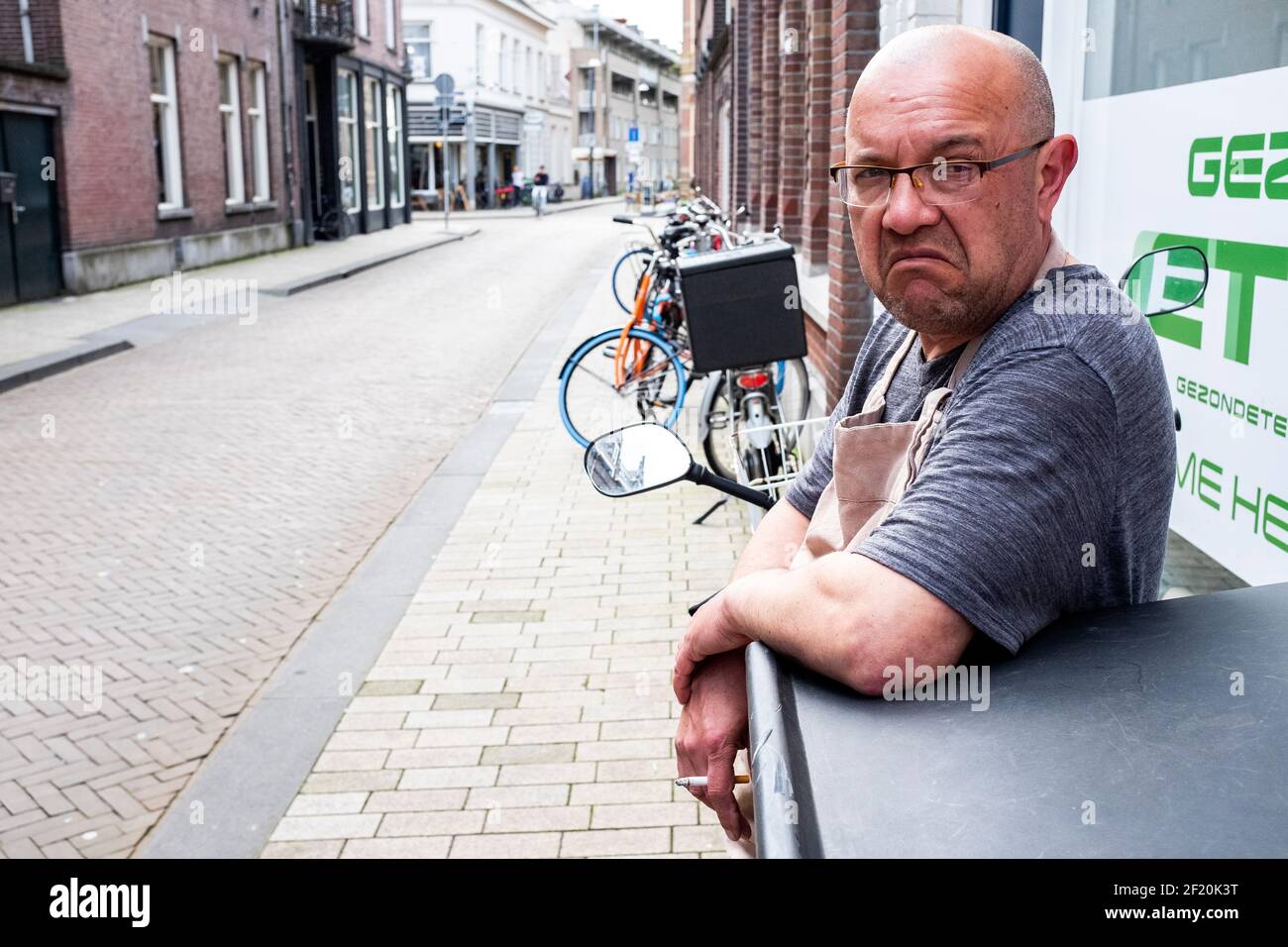 Tilburg, Netherlands. Chef Erik of the Good Food (Goed Eten) Take Away ...