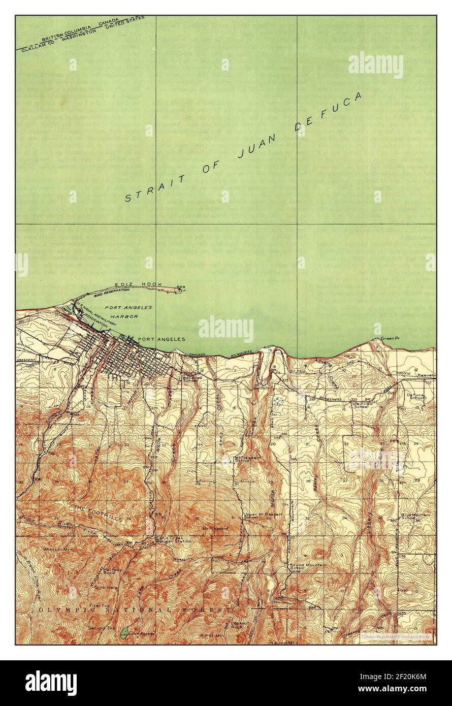 Port Angeles, Washington, map 1918, 1:62500, United States of America ...