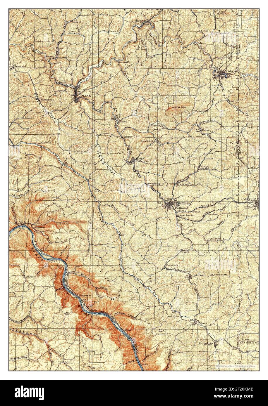 Map of pullman washington hi-res stock photography and images - Alamy