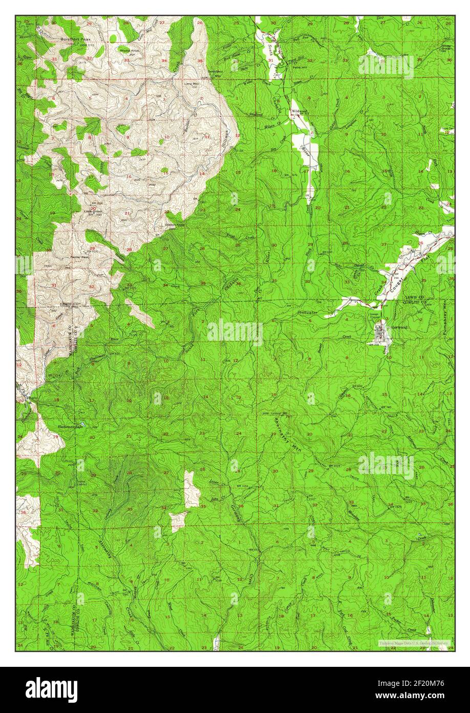 Ryderwood, Washington, map 1953, 1:62500, United States of America by ...