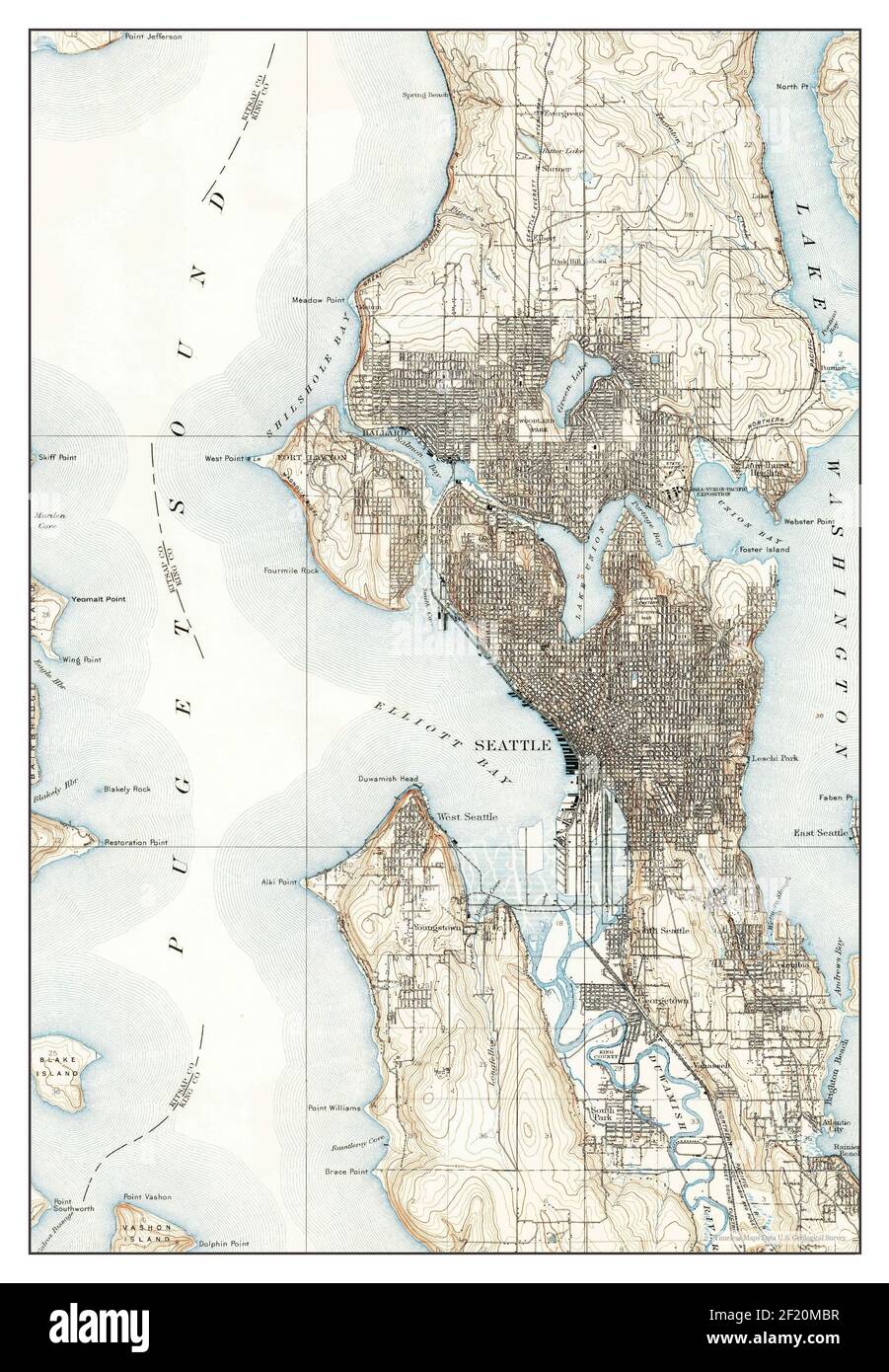 Seattle, Washington, map 1908, 1:62500, United States of America by ...