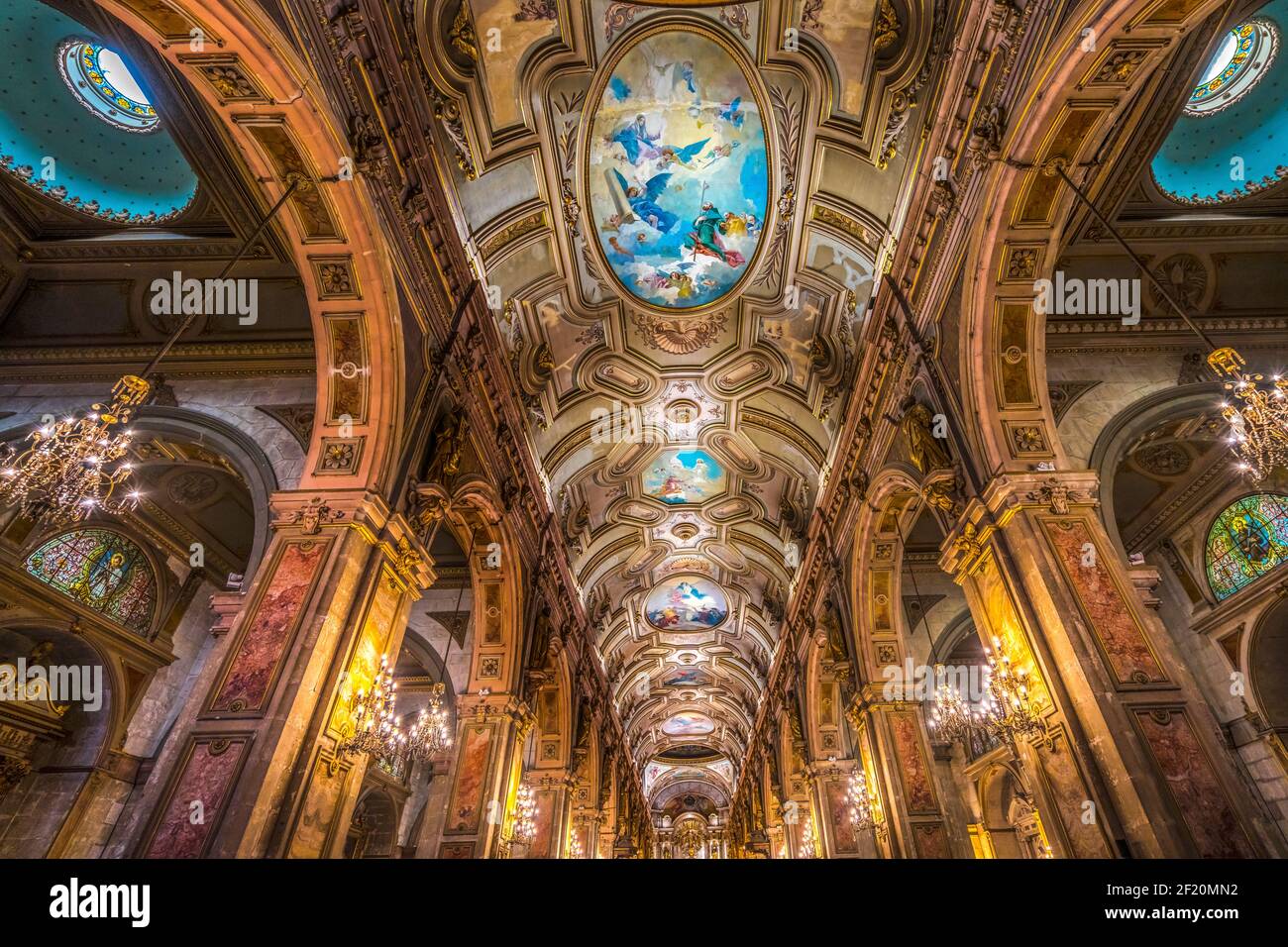 Metropolitan Cathedral Basilica Altar Arches Santiago Chile Church ...