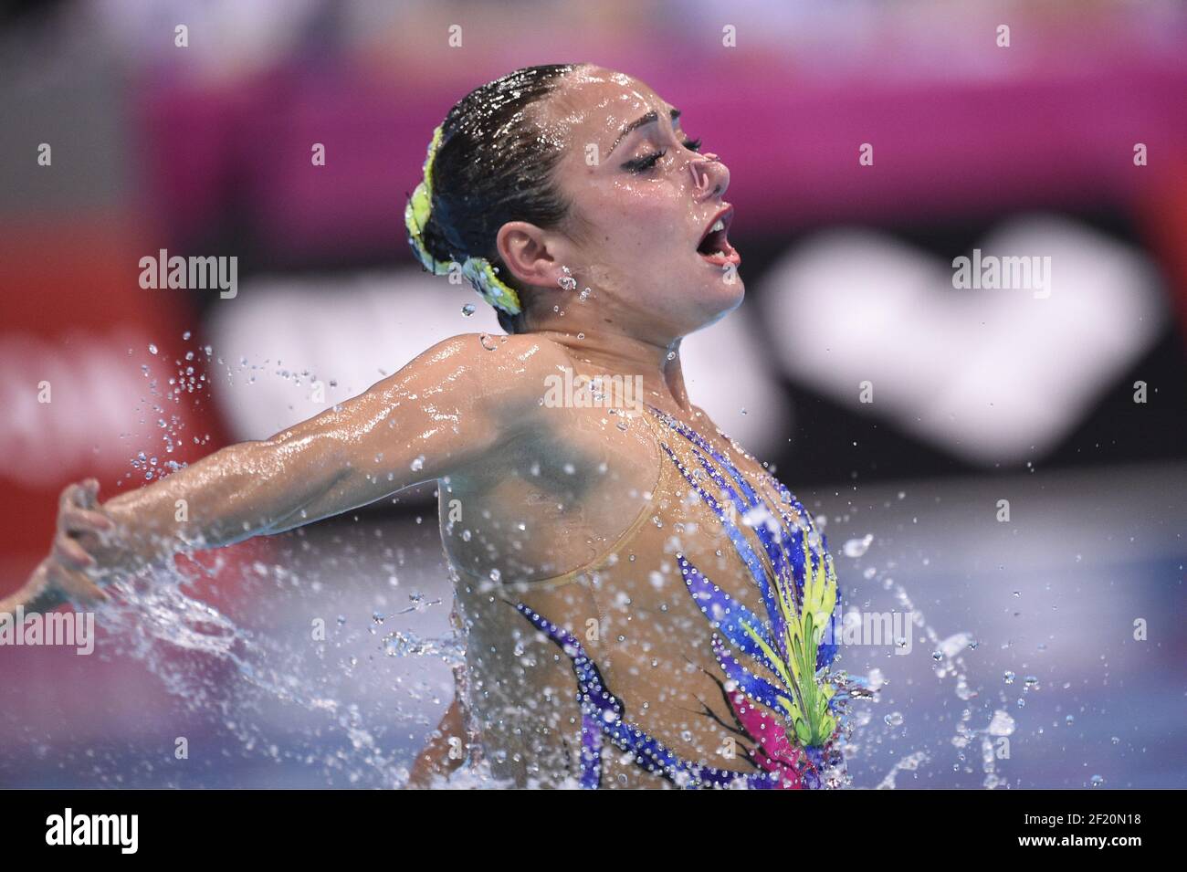 Anna Voloshyna (UKR) competes on Synchronised Swimming Solo Free Final ...