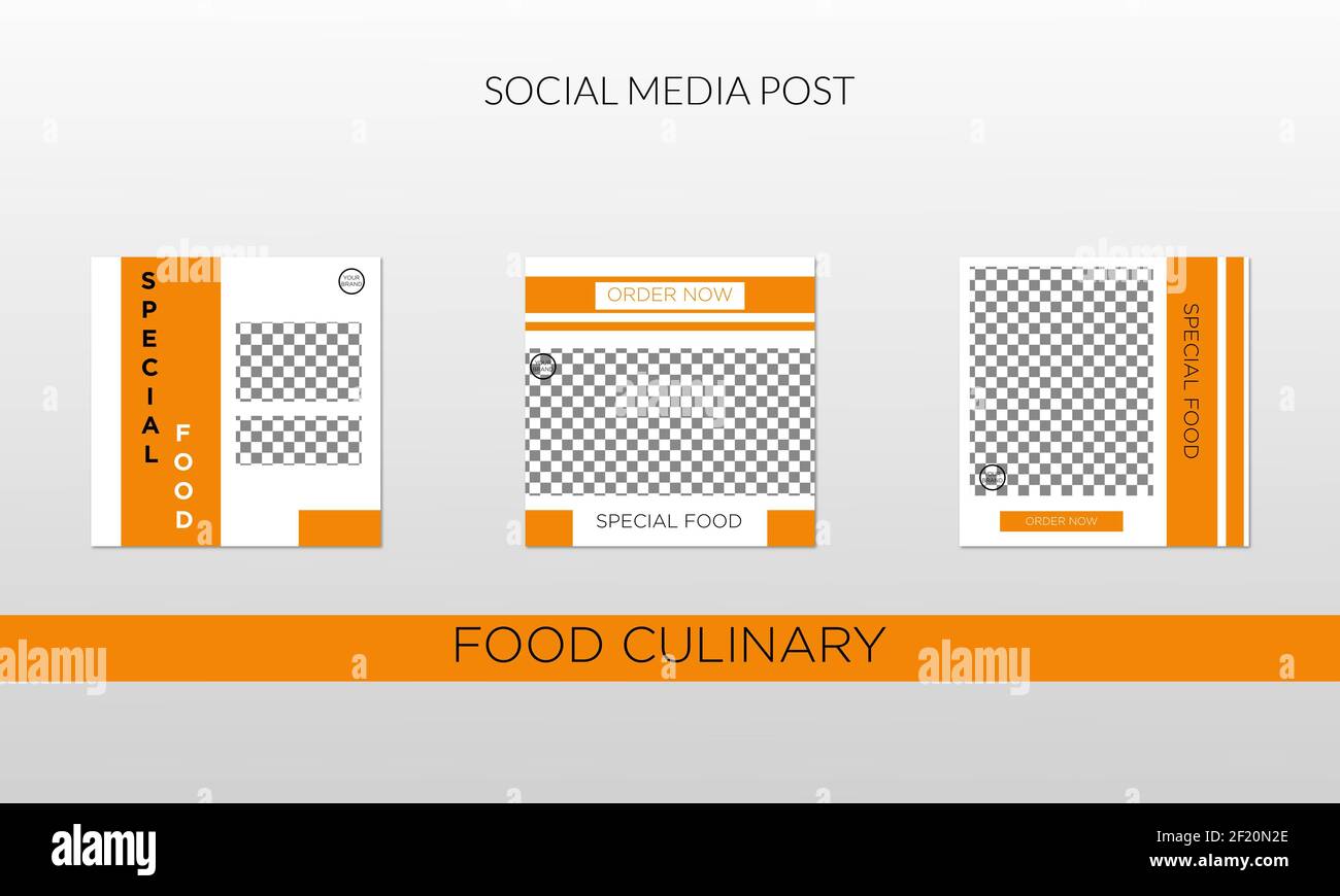Food and Culinary Post Template Social Media Banners for Digital ...