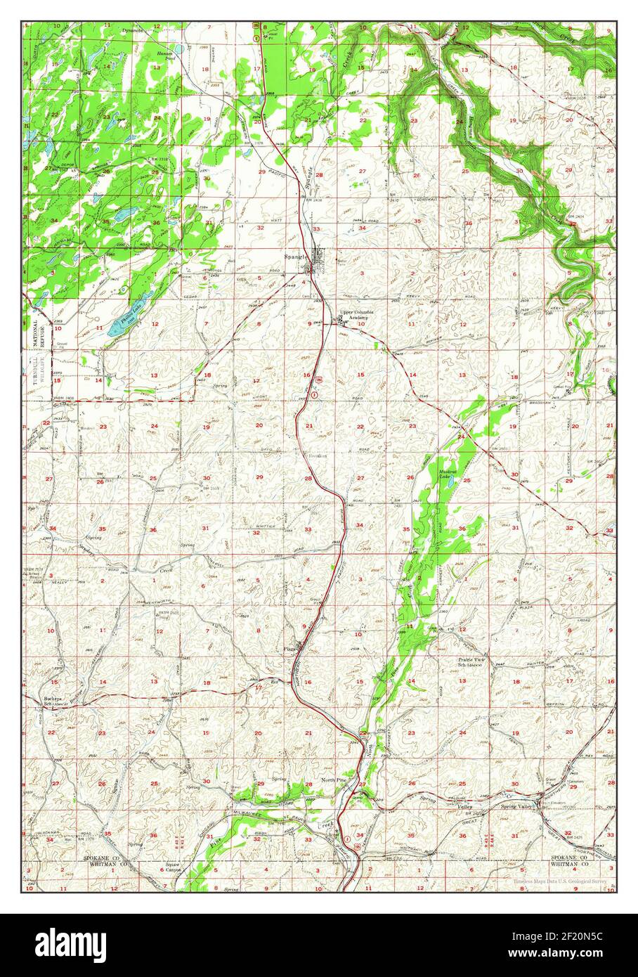 Map of spangle hi-res stock photography and images - Alamy