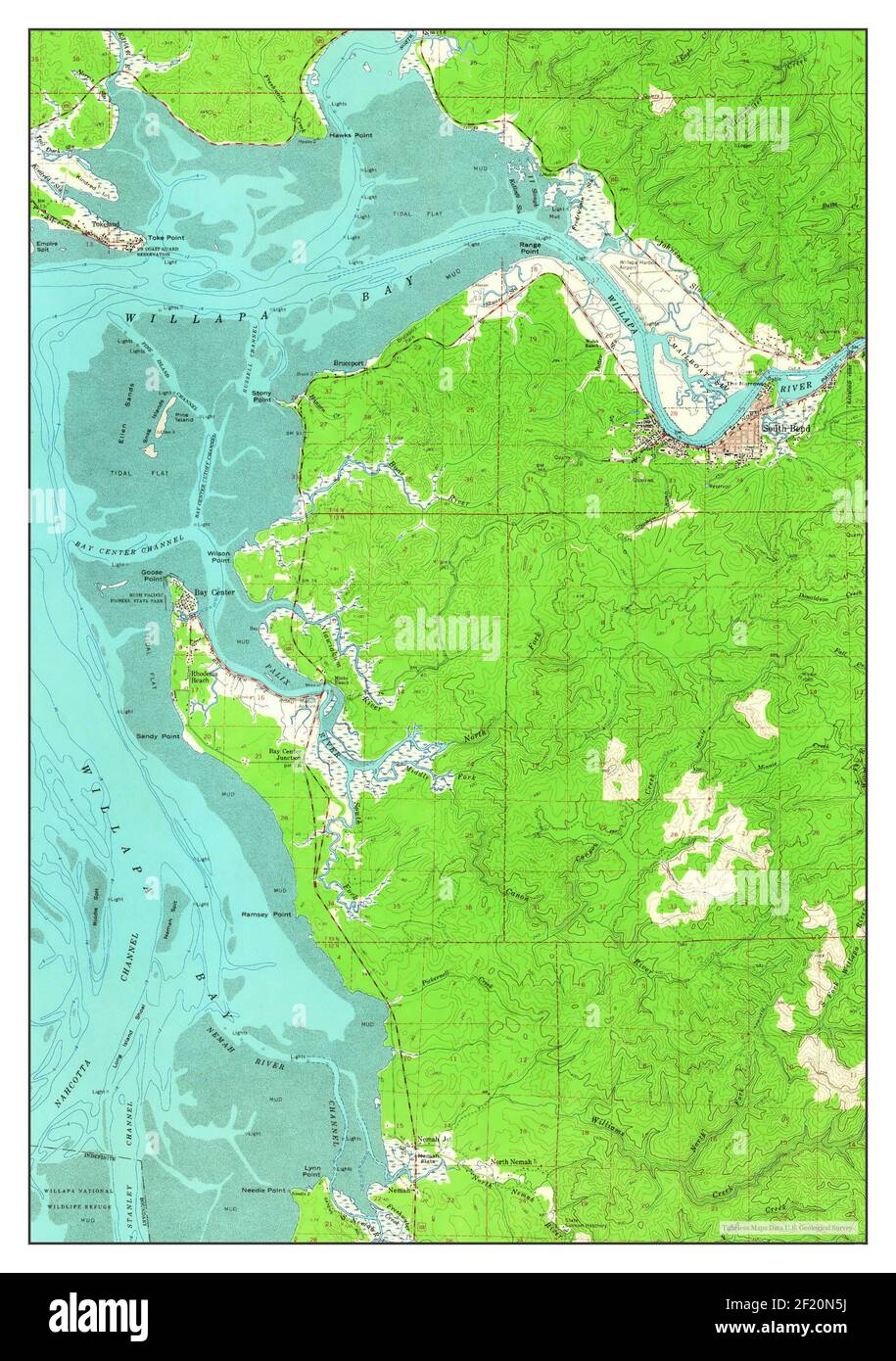 Map of south bend washington hi-res stock photography and images - Alamy
